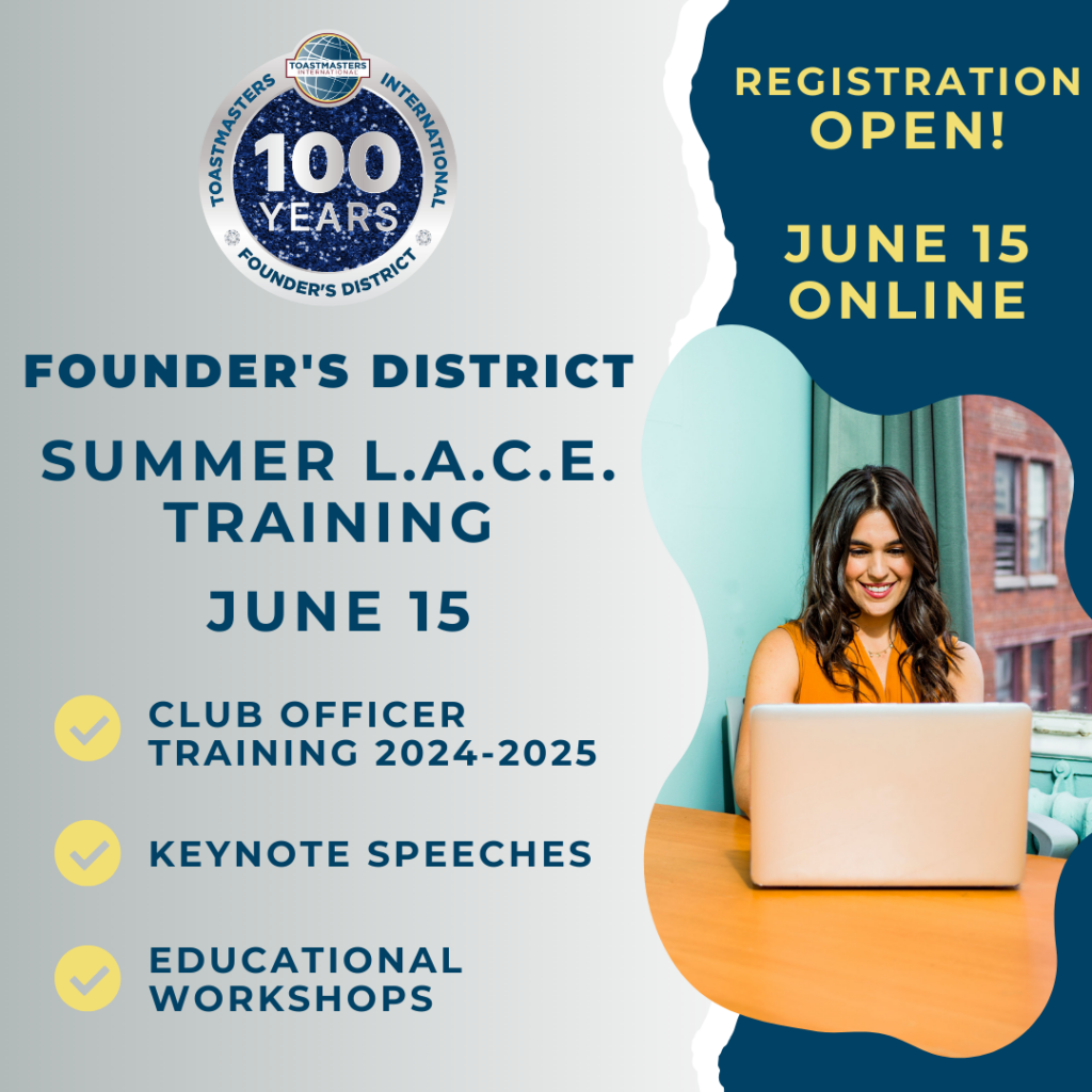 Founder's District Toastmasters – The Birthplace of Toastmasters