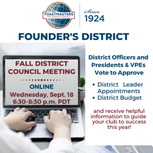 Founder's District Toastmasters – The Birthplace of Toastmasters