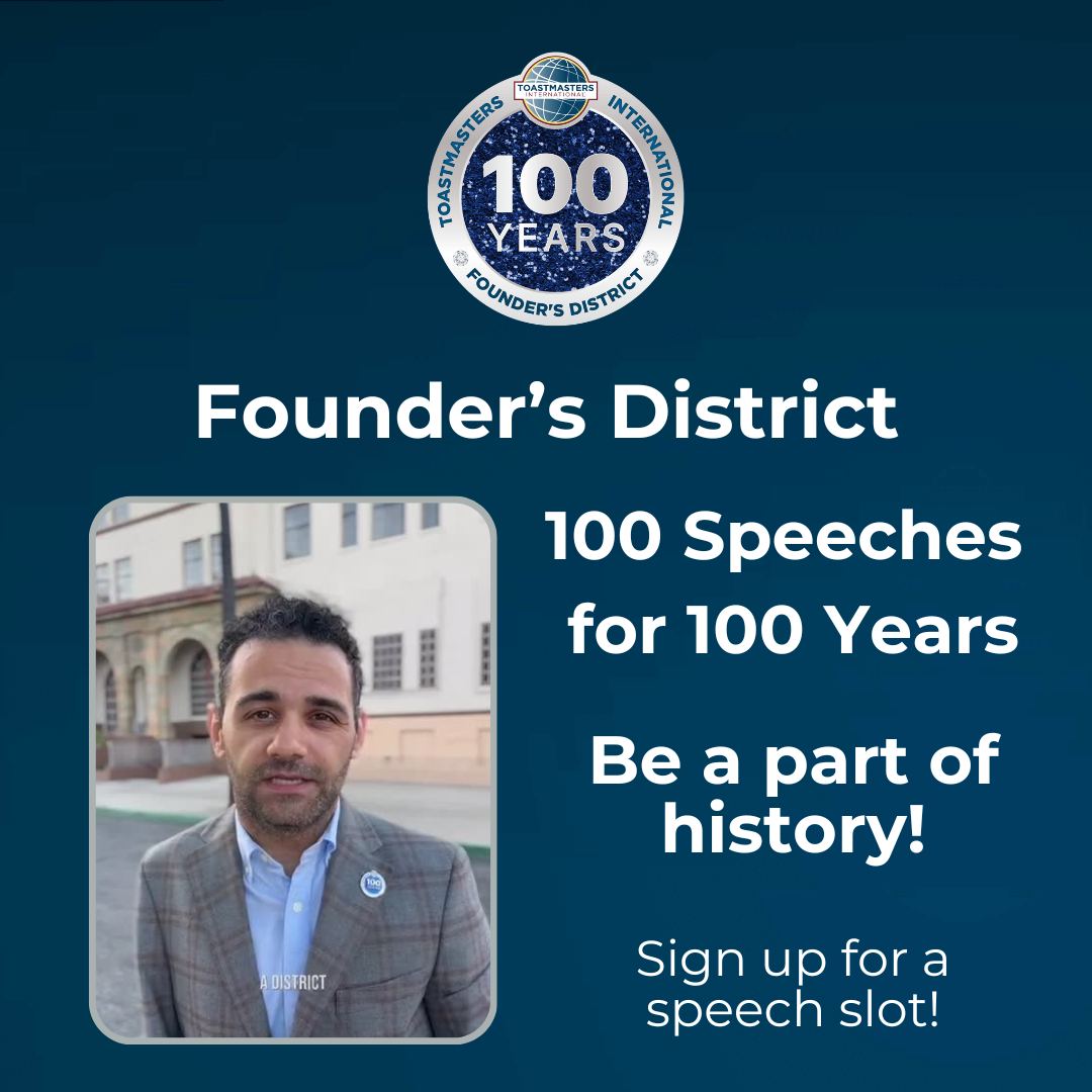 Founder's District Toastmasters – The Birthplace of Toastmasters
