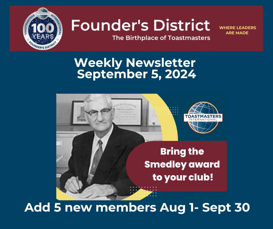 Founder's District Toastmasters – The Birthplace of Toastmasters