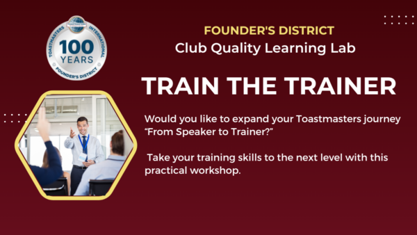 Upcoming Events – Founder's District Toastmasters